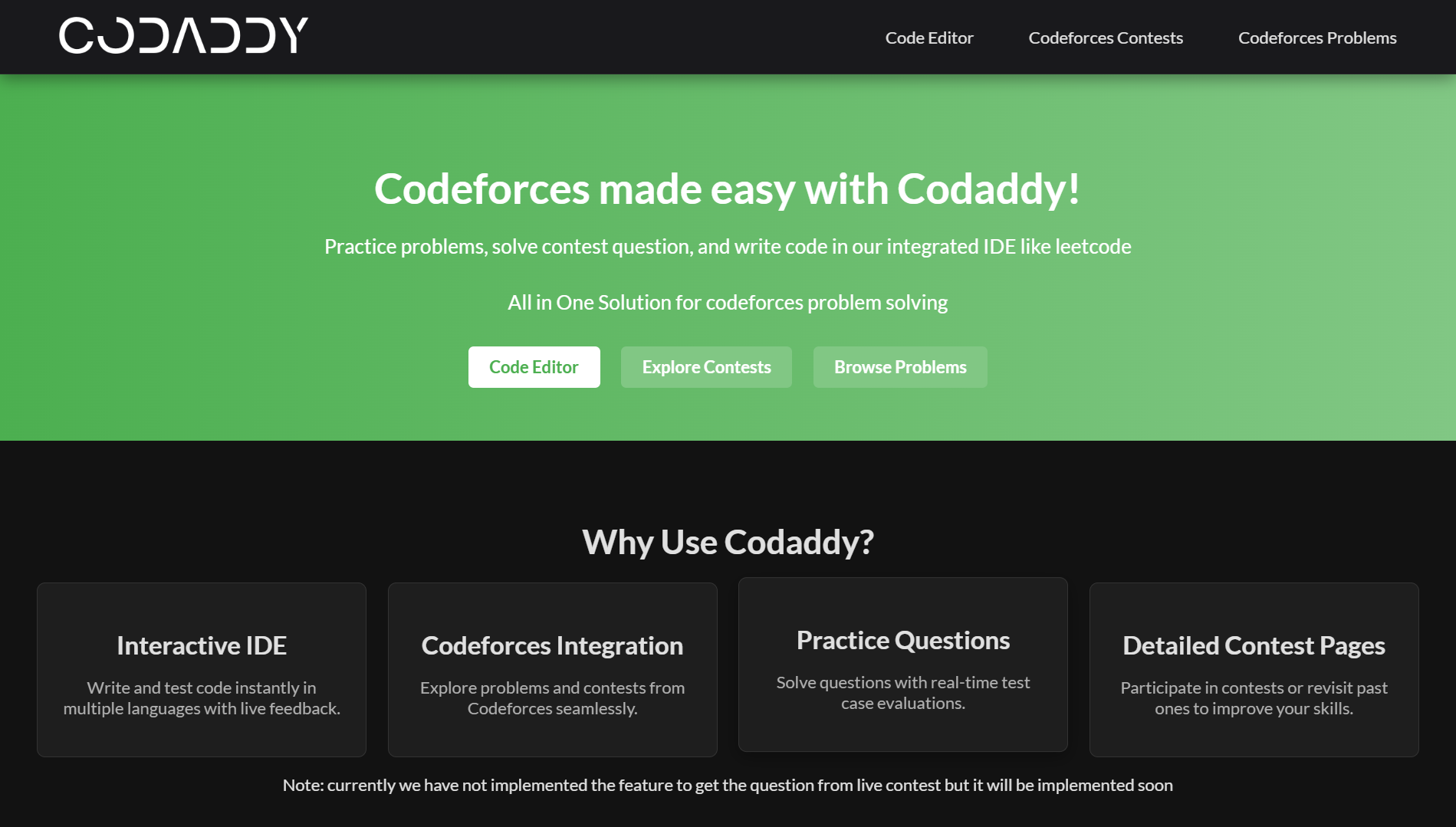 Codaddy website preview image